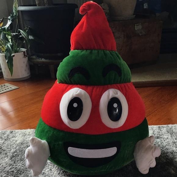 Classic Toy Co. | Toys | Greenred Poo Emoji Throw Pillow Poop Face ...